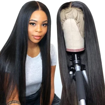 Natural Pre Plucked Bone Straight Weaves Brazilian Glueless 360 Full Hd ...