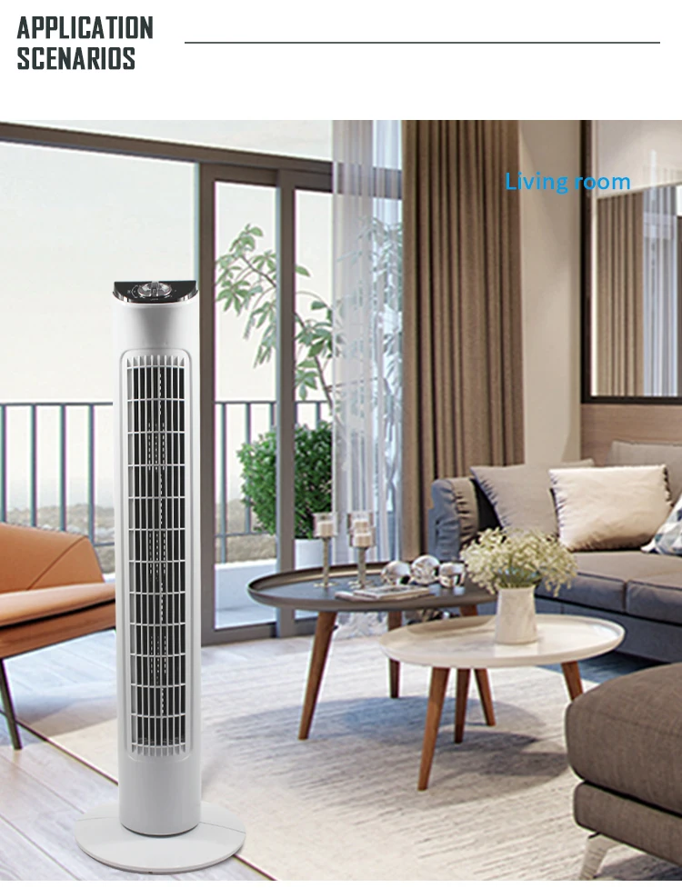 Manual Bladeless Electric Cooling Tower Fan Cold air Fan Summer Bedroom ...