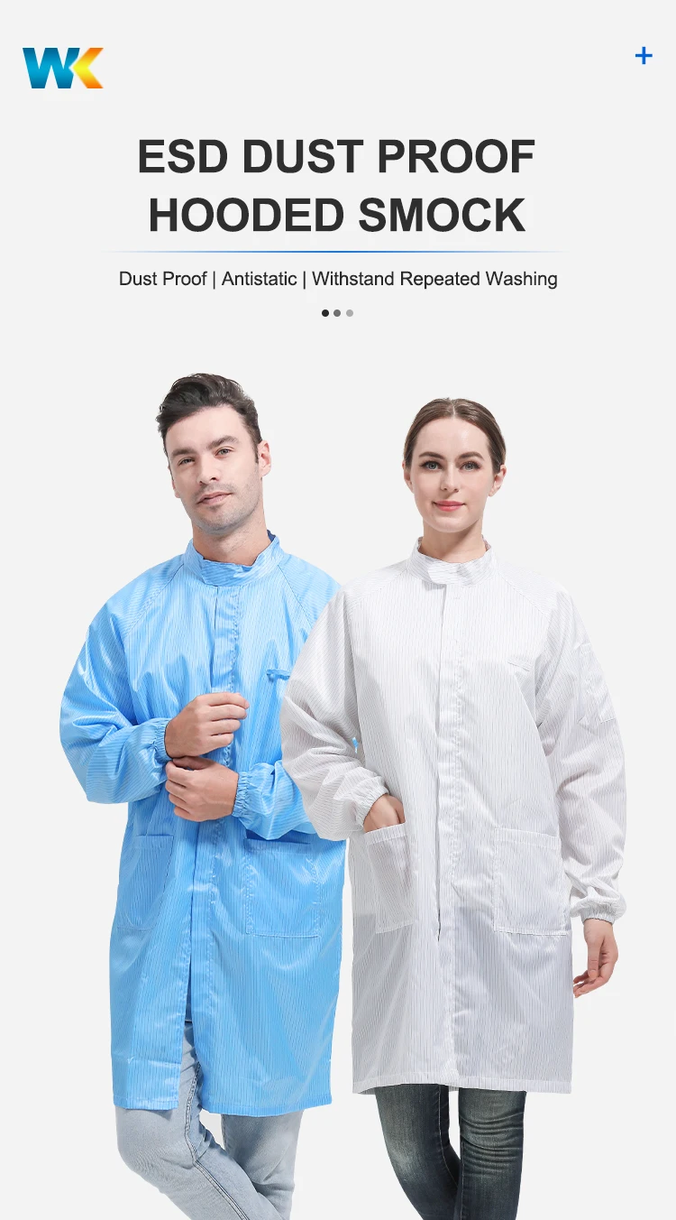 Lab Cleanroom Antistatic Clothes Esd Safety Clothing Esd Smock Clothes ...