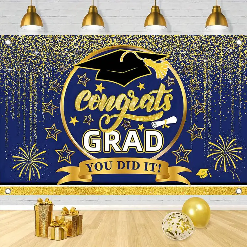 Custom Graduation Backdrop Vinyl Grad 2024 Background For College High ...