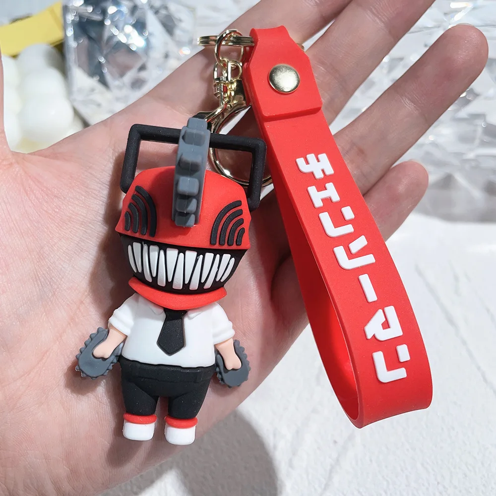 Cartoon Chainsaw Man 3d Keychain Denji Pochita Figure Pvc Pendant ...