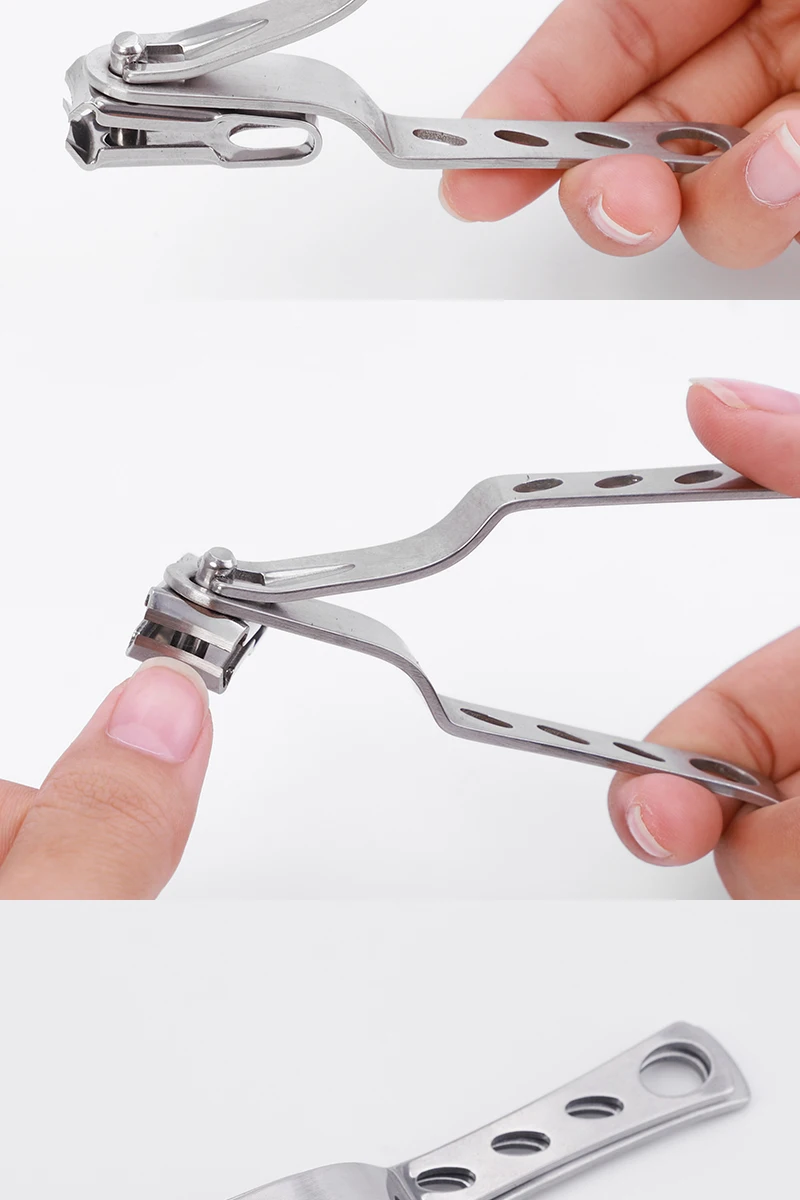 Professional 360 Degree Rotary Nail Clipper Set Stainless Steel ...