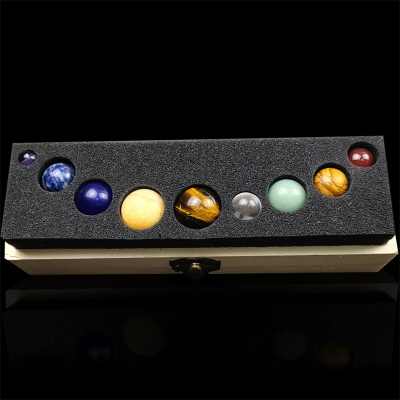 Healing Crystal Gemstone Ball Set - 9 Planets Solar System