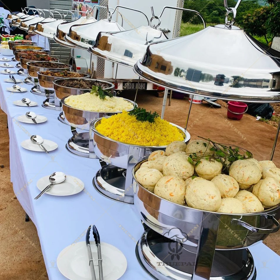 Luxury Hotel Chafing Dish 9.0L Golden Buffet Server Food Display Stand Chefing Dishes Luxury ...