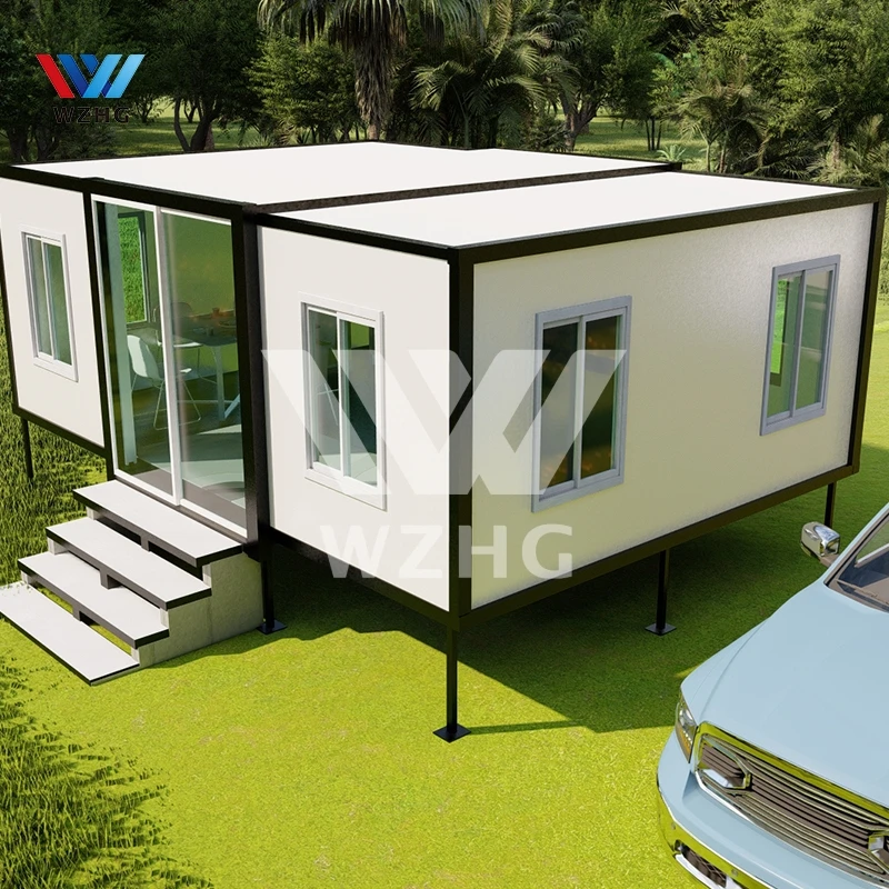 Gable Roof Standard Pre Fab Container House 40ft Expandable