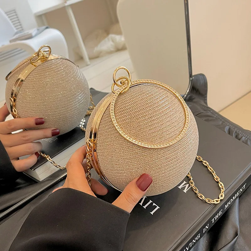 Alibaba.com: Unique Designer Clutch Purse, Round Ball Metal Handbag for ...