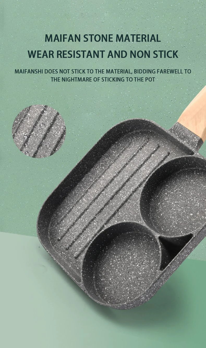 Factory Wholesale 4 Hole Egg Frying Pan Medical Stone Breakfast Saute ...