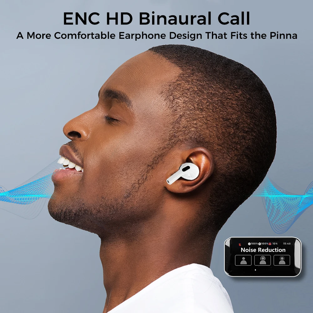 Anc Enc Smart Touch Led Screen Wireless Earbuds Noise Cancelling ...