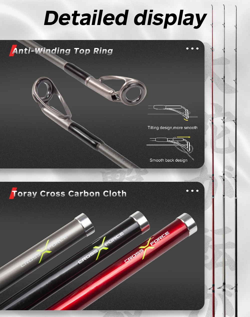 Hunthouse 4.25m FUJI Guide Ring 30T Carbon Fiber Fishing Surf Rod 3 Sections Saltwater Spinning ...