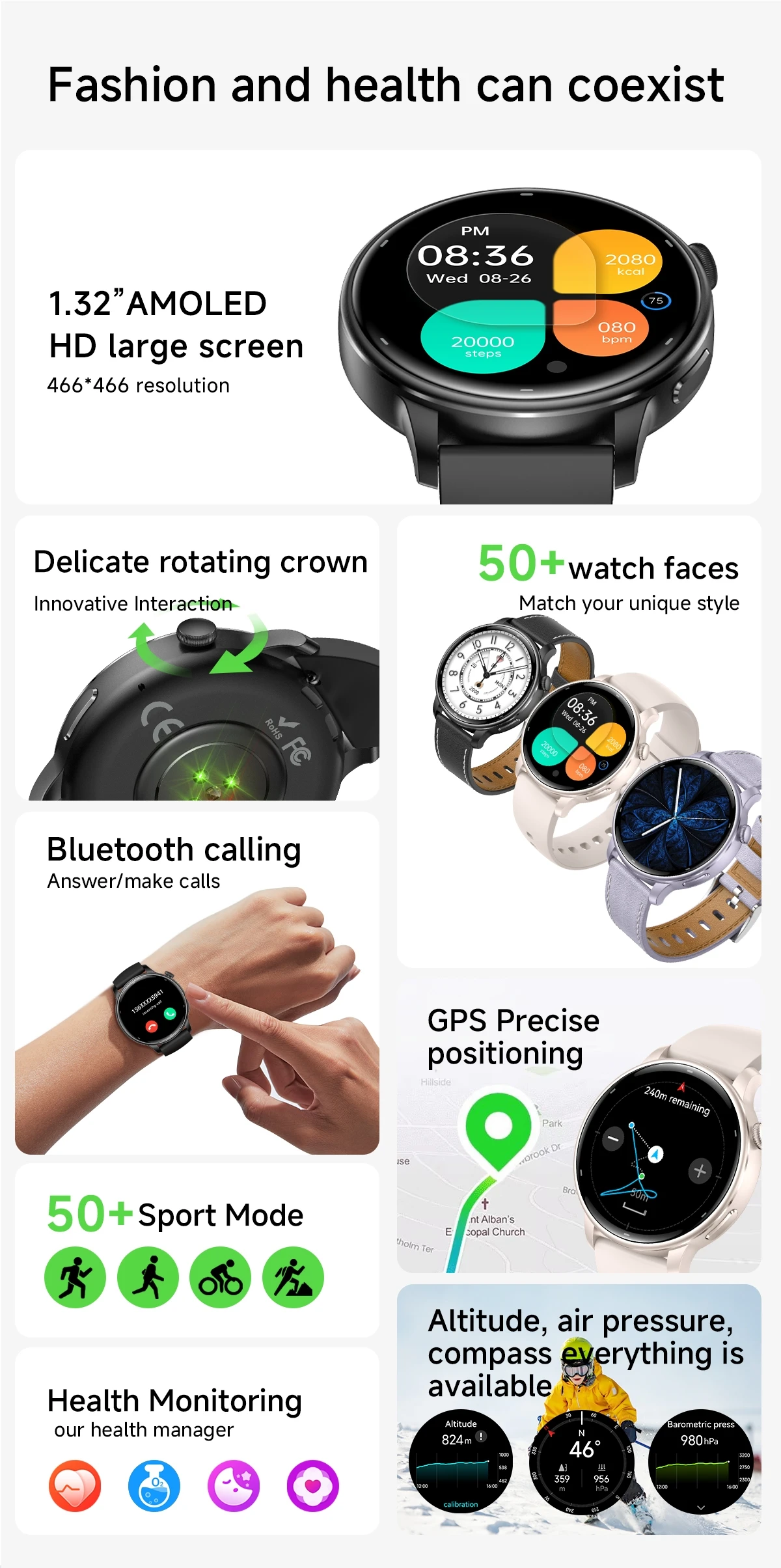 DF Y25-Y 2025 New Amoled Screen Outdoor Waterproof Relogio Smart Watch ...