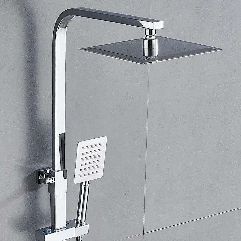 Complete Black Shower Column Set - Matte Black Stainless Steel
