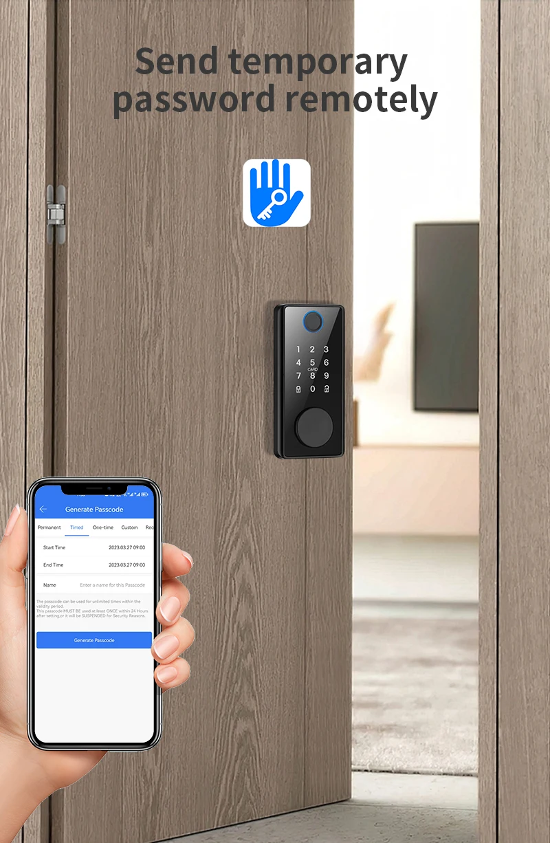 Wholesale Ttlock Smart Fingerprint Knob Security Keyless Electronic Key ...