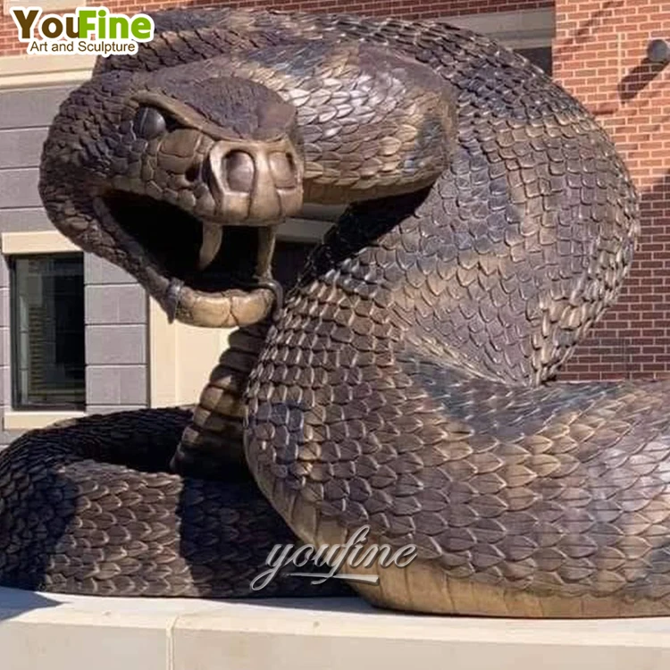 Outdoor Garden Park Large Metal Bronze Schlange Snake Statue Sculpture