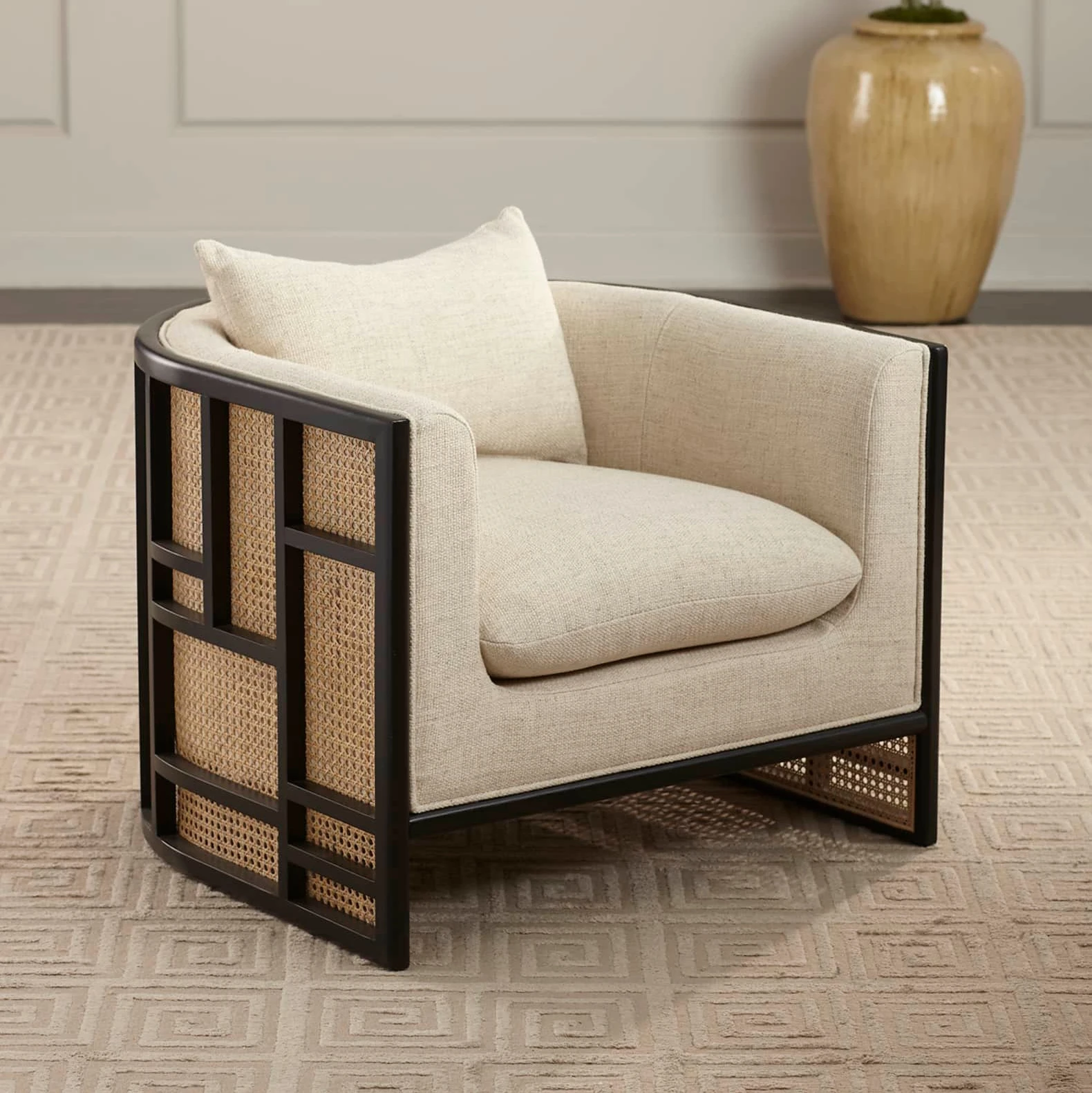 Customization solid wood Chinese style indoor single sofa chair ...