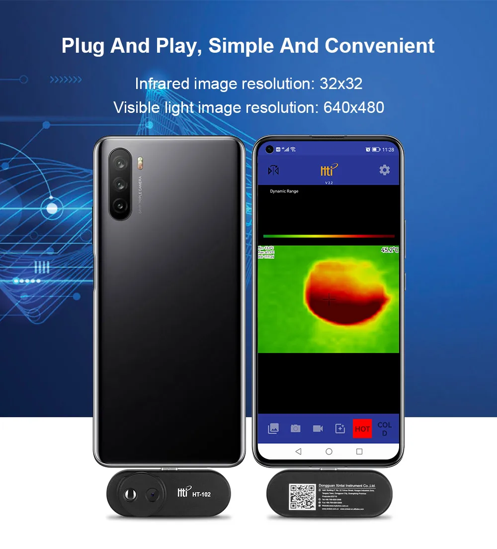 Mini Portable Infrared Thermal Imaging Camera For Mobile Phone - Buy ...