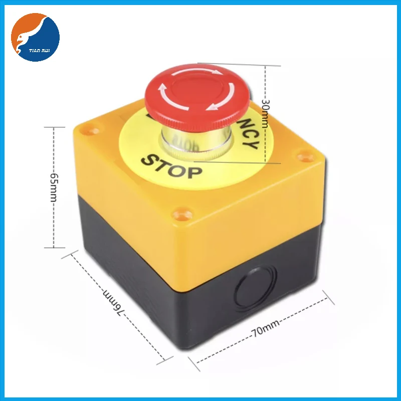 2 Position Momentary Emergency Stop Push Button Switch Red Mushroom ...