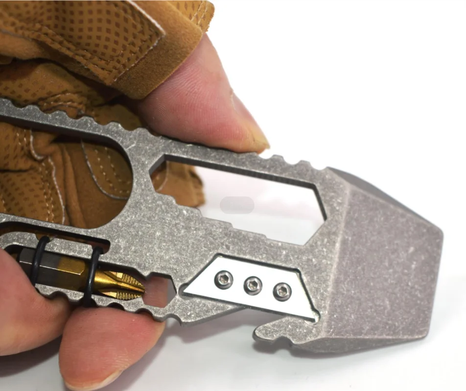 Multi Functional Titanium Pry Bar Wrench Anti-slip Crowbar With Hole ...