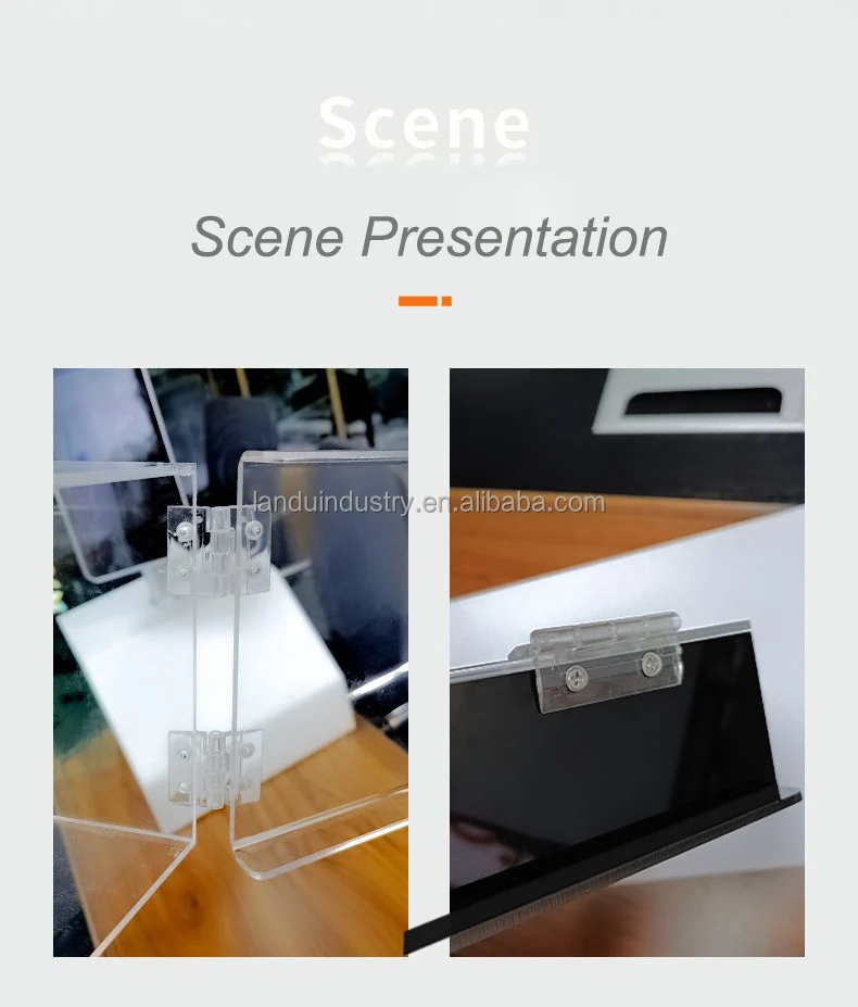 LANDU Clear Transparent Plastic Hardware Mini Acrylic Hinges for Box ...