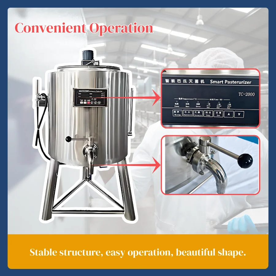 Small 50L Milk Pasteurizer/Juice Milk Pasteurizer 30 Litre Machine ...
