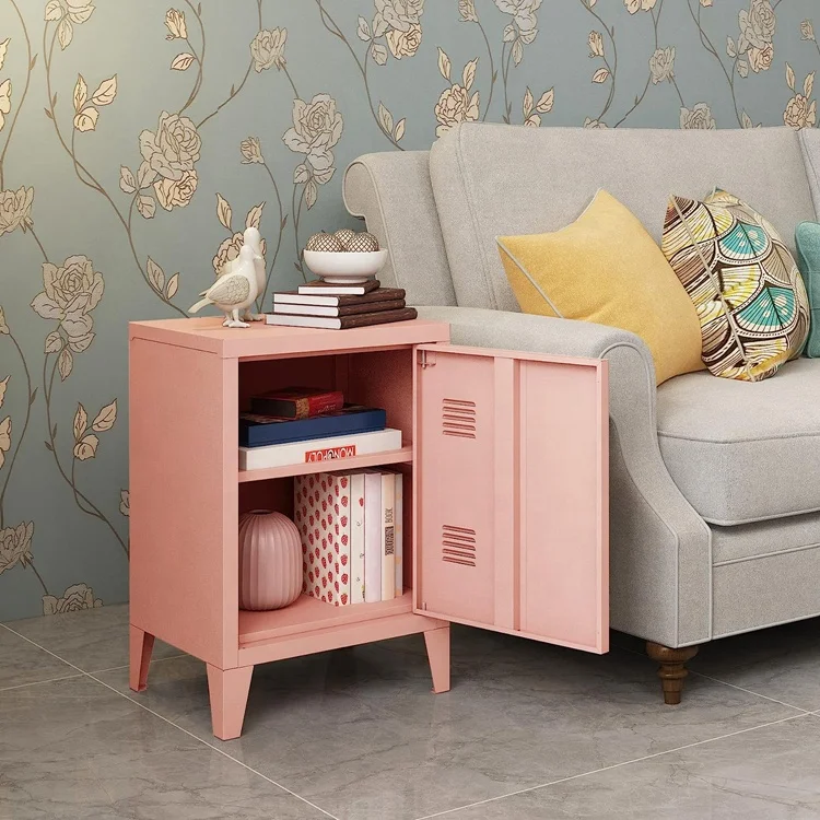 Living Room Fashion Single Door Metal Locker Small Steel Bedside ...