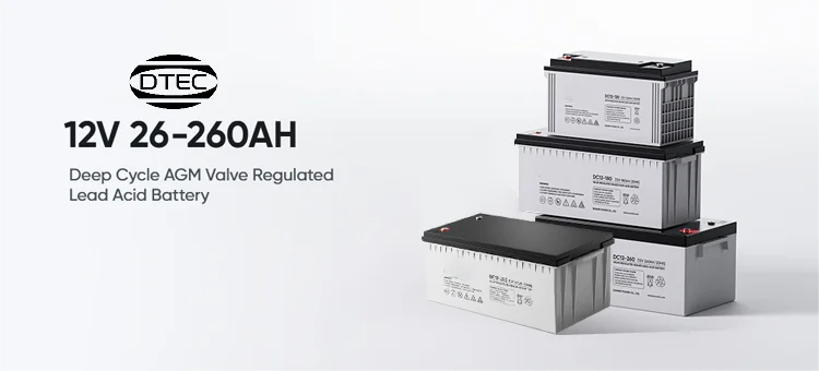 DTEC Graphene Battery - 12V Deep Cycle AGM for Solar Power
