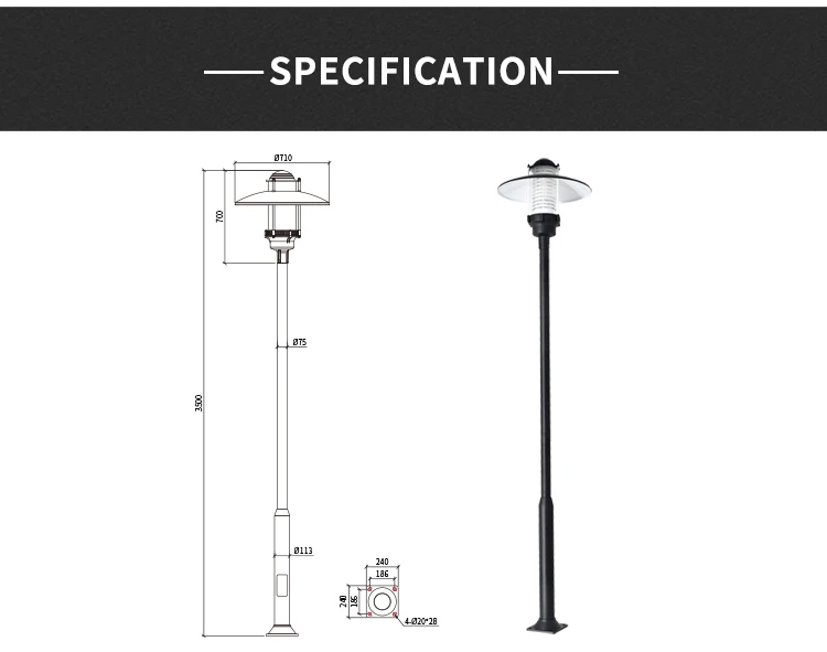 Wholesaler 30w 60w 80w Led Garden Pole Light Post Top Ip65 Waterproof ...