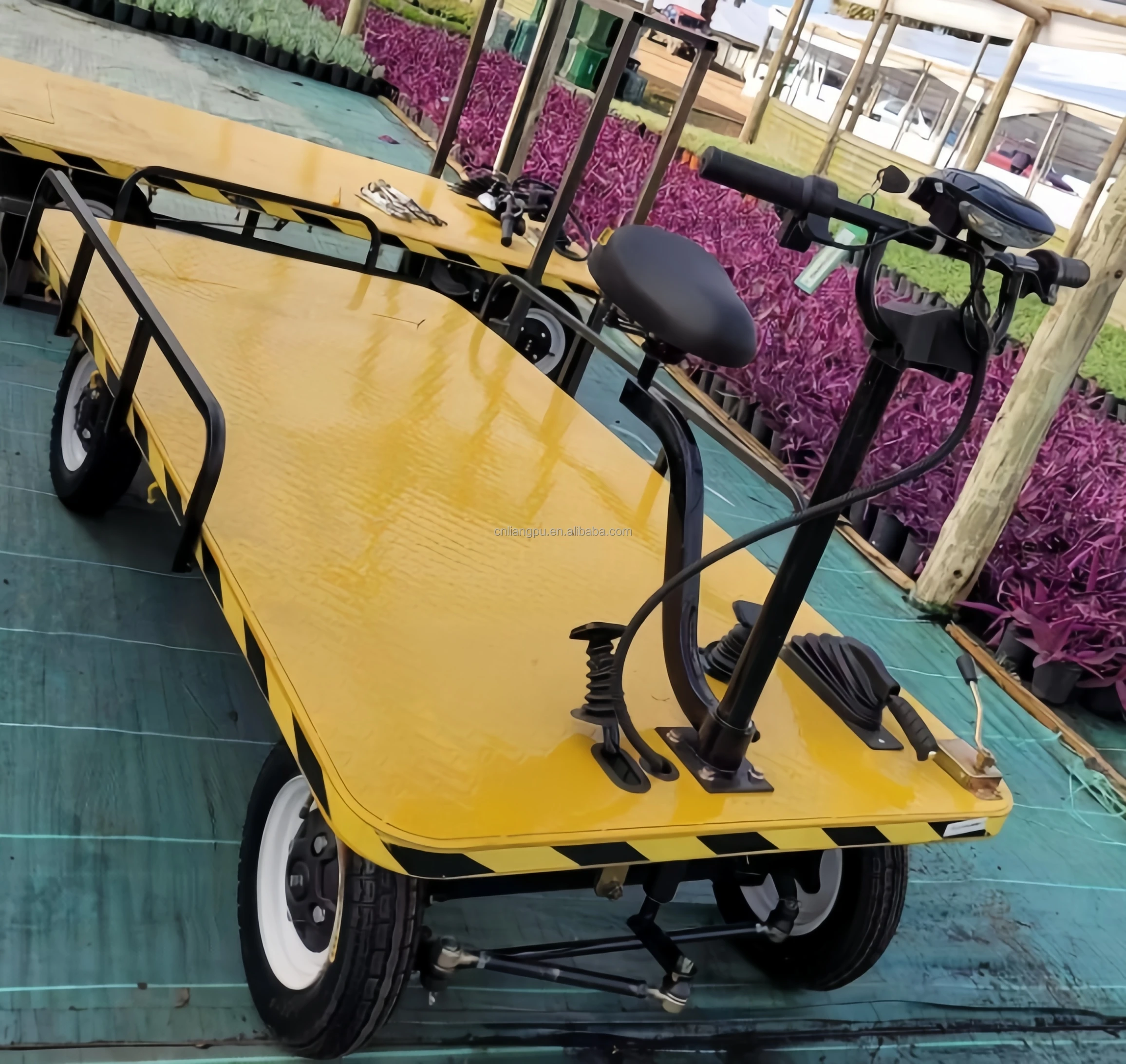 Warehouse Transport Electric Flatbed Transport Trolley Electric Bike ...