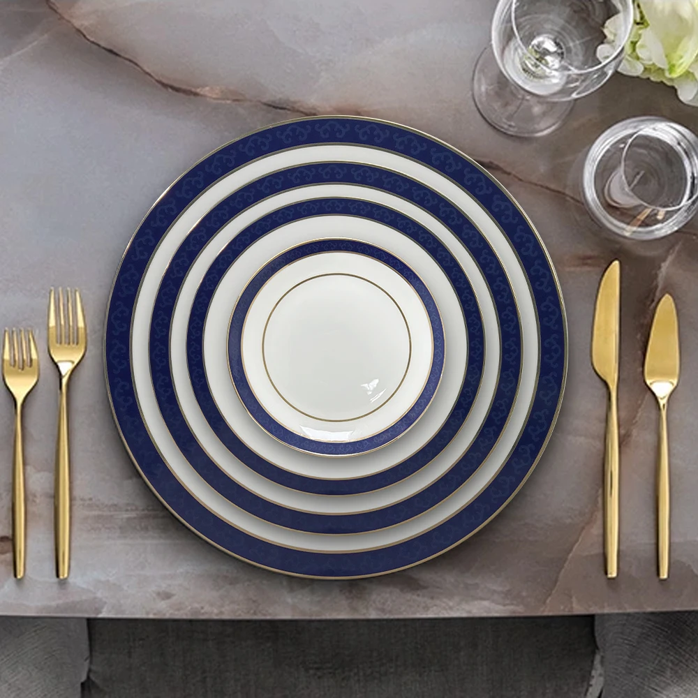 Simple Ceramic Blue Color for Hotels Porcelain High Hard Porcelain ...