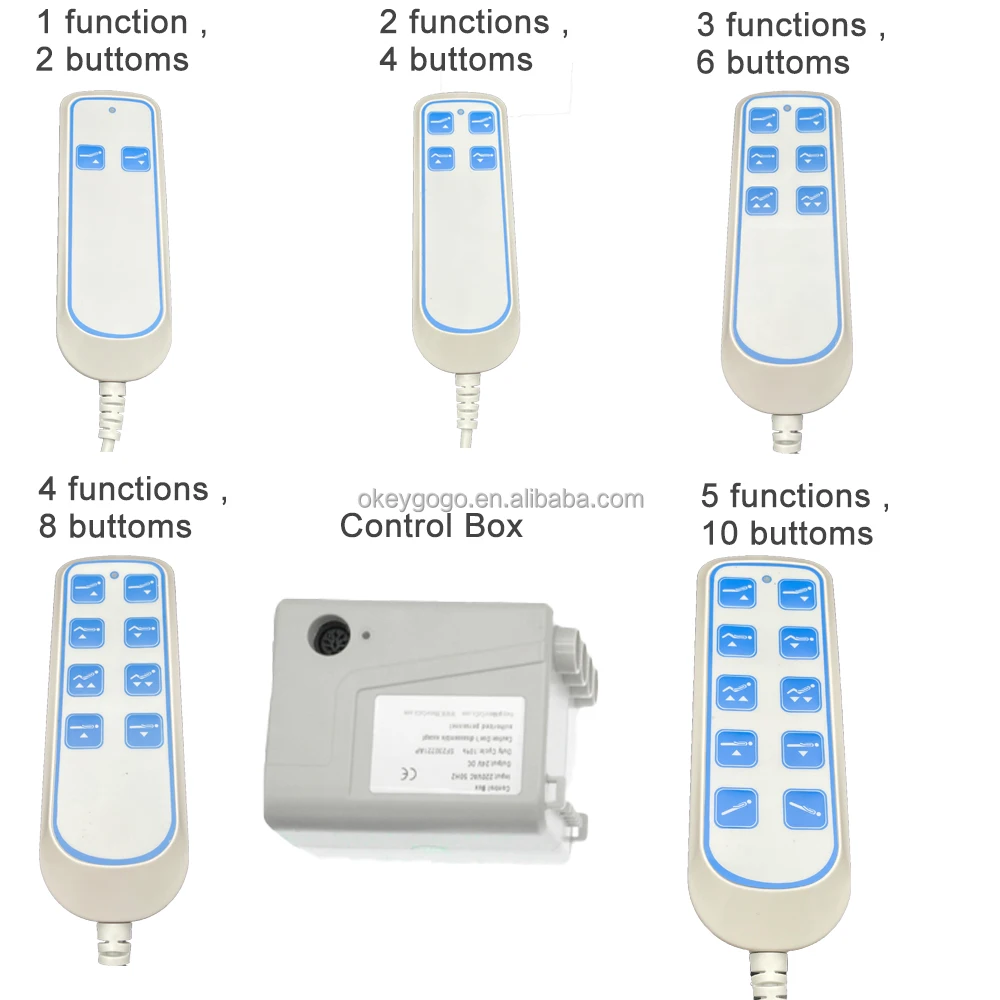 Bed Motor Hand Control for Hospital Beds - 1 Year Warranty