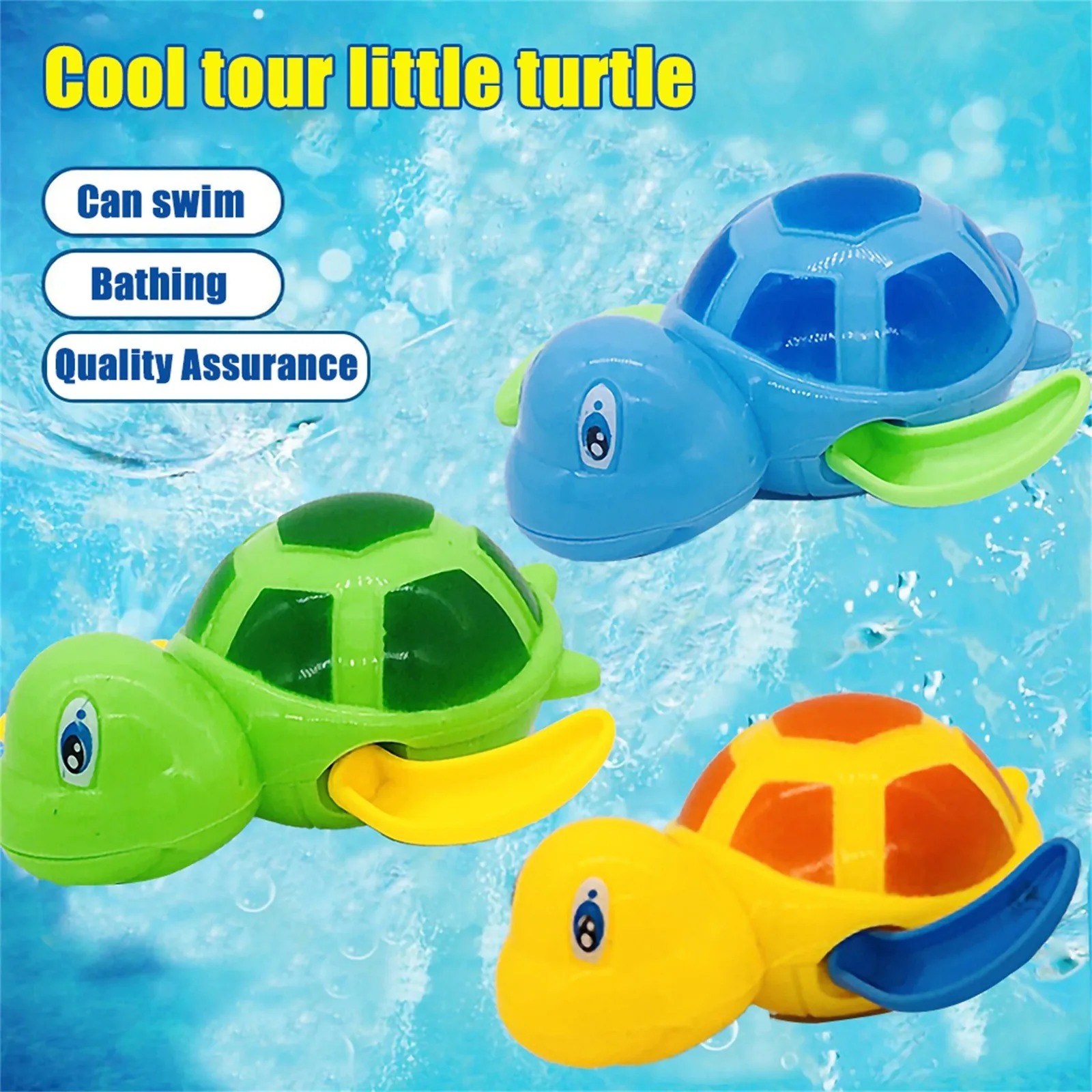 Cute Cartoon Animal Tortoise Classic Baby Water Toy Infant Swim Turtle ...