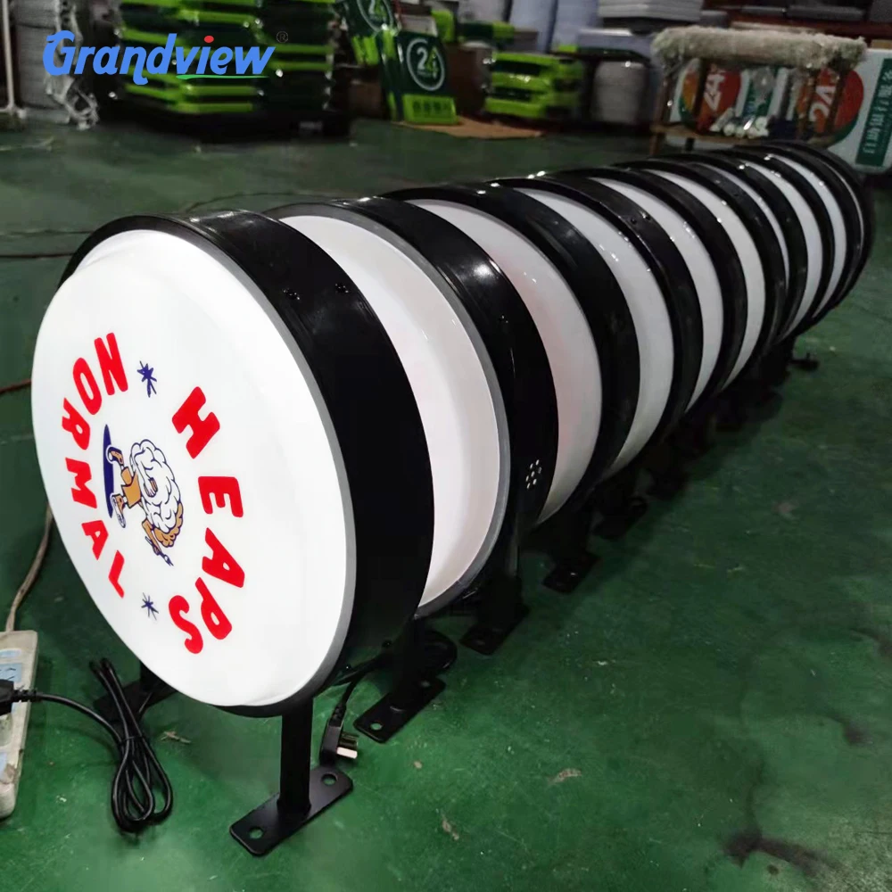 Blank Outdoor Led Lightbox Or Round Illuminated Rotating Led Lighting ...