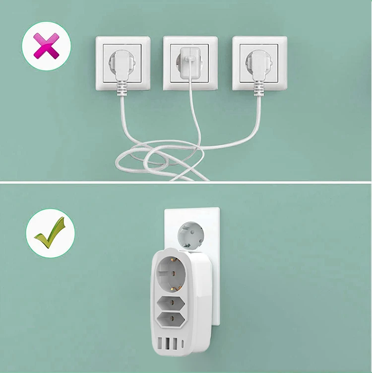 Extension Socket Sweden Power Strip with Breaker Magnetic 3 in 1 Usb ...