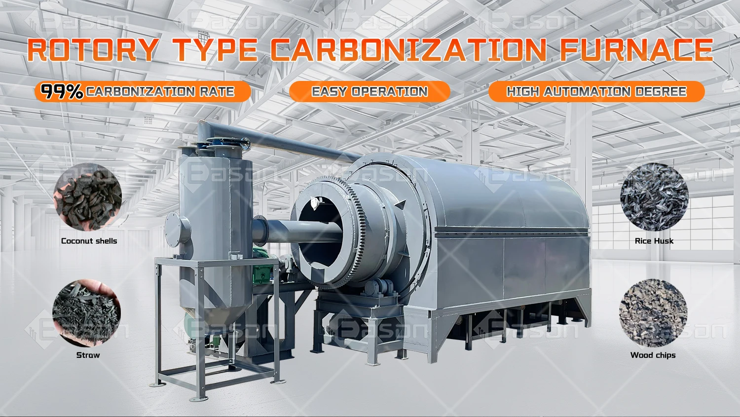 Natural Wood Biochar Carbonization Furnace - Efficient Charcoal Production