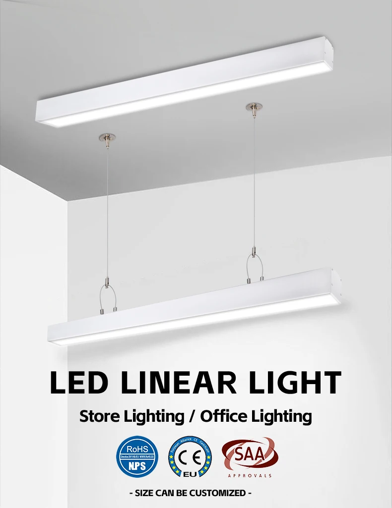 Diy Custom Linear Light Fixture Dimmable Led Hanging Pendant Light ...