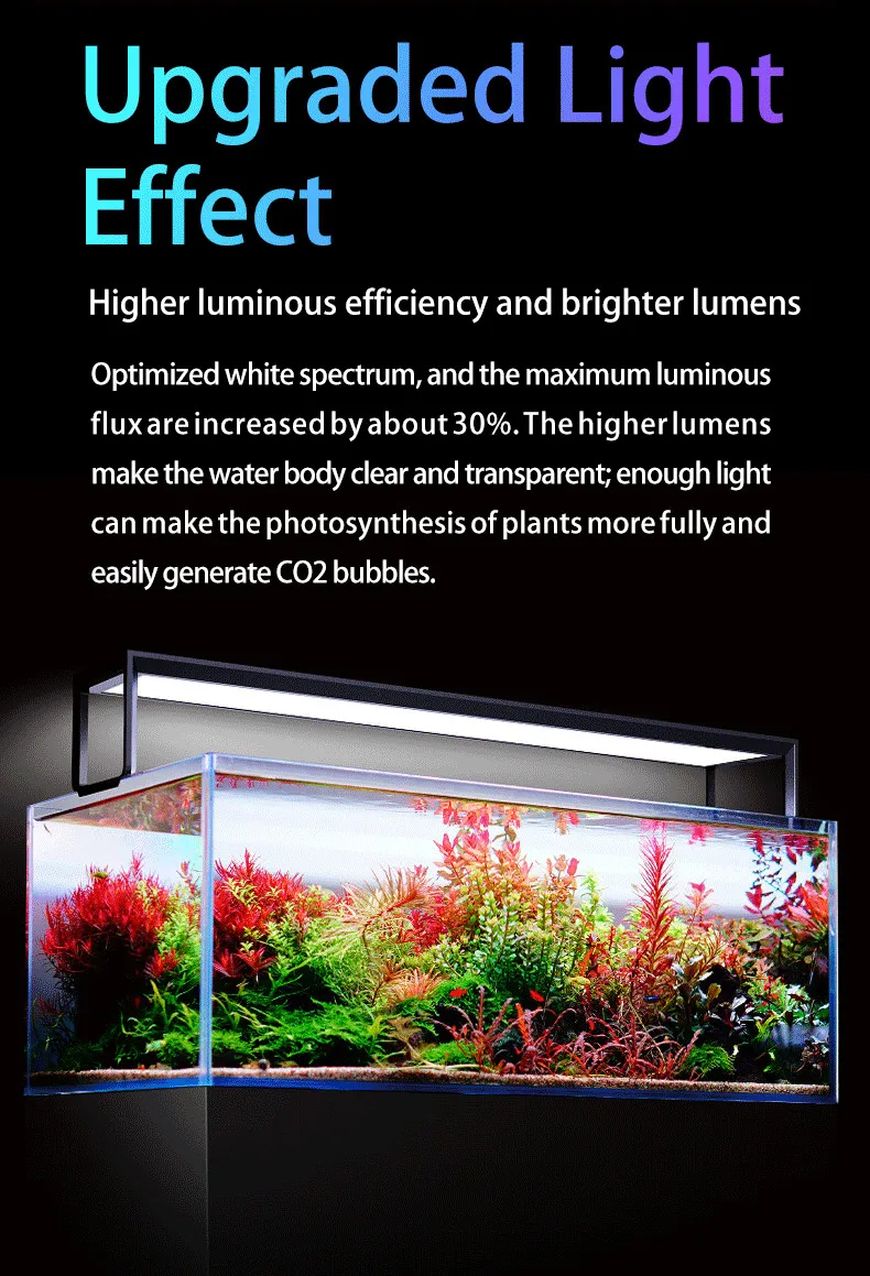 Remote Control Rgb Full Spectrum Led Aquarium Light For Fish Tank And ...