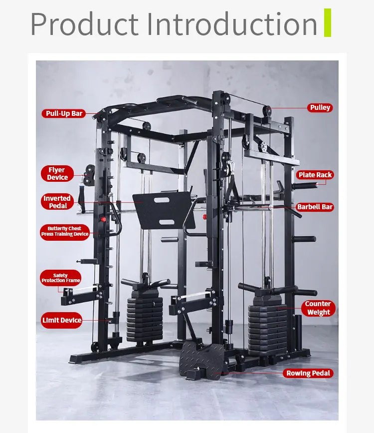 Smith Machine - Versatile Power Cage for Home Gym Training