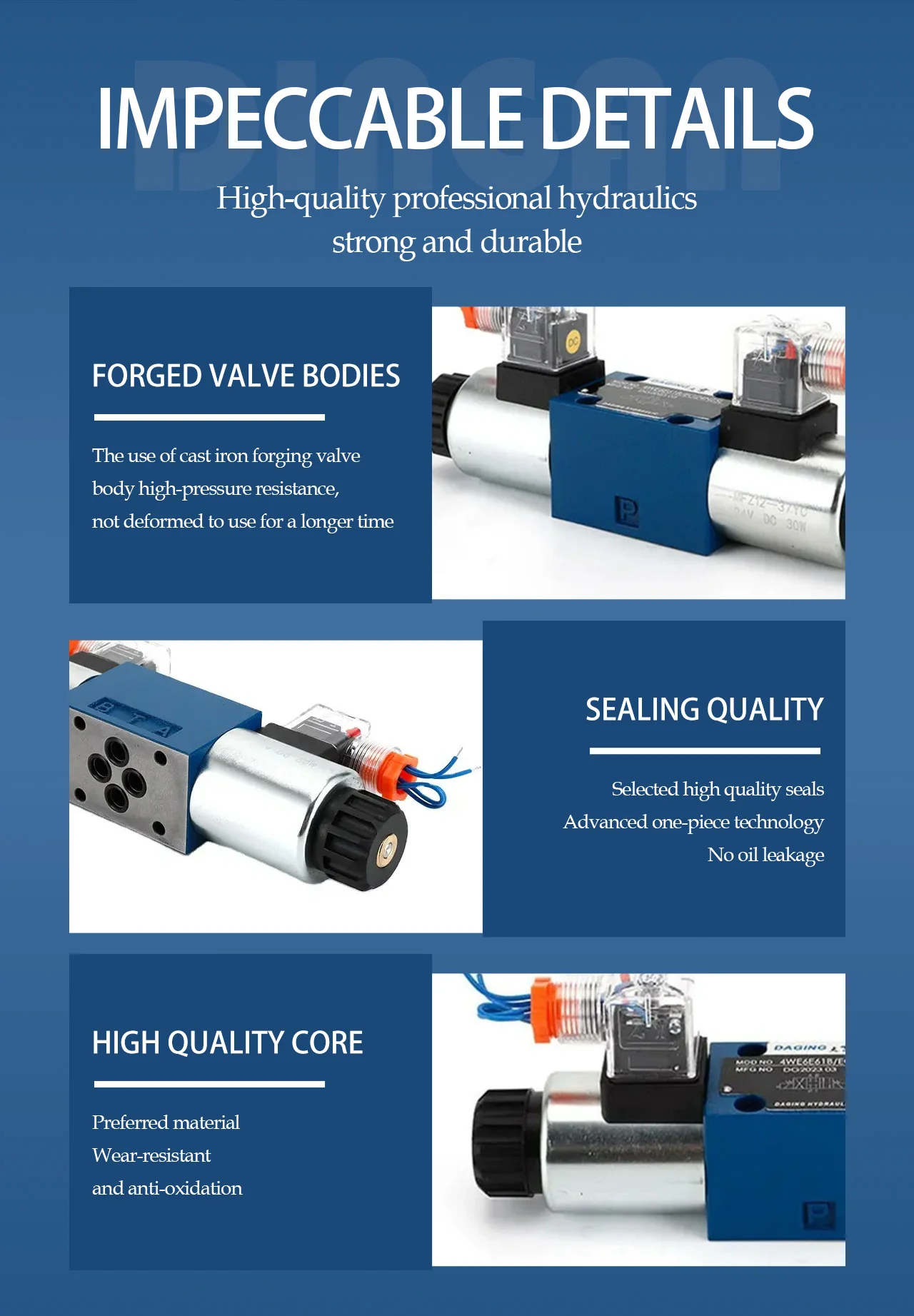 Dcv Series One-way Directional Control Valve with 40 L/Min Flow 350 Bar ...