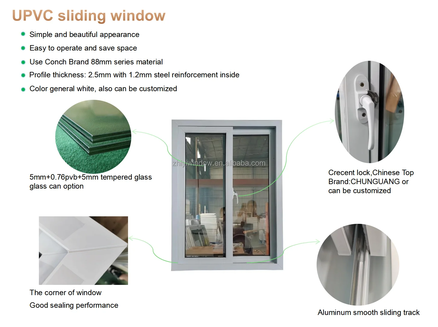 White Frame Pvc Upvc Profile Plastic Steel Vinyl Double Glazing ...