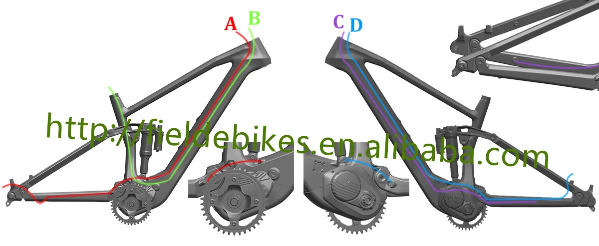 29er Carbon Frame - Lightweight E-Bike for Mountain Bikes