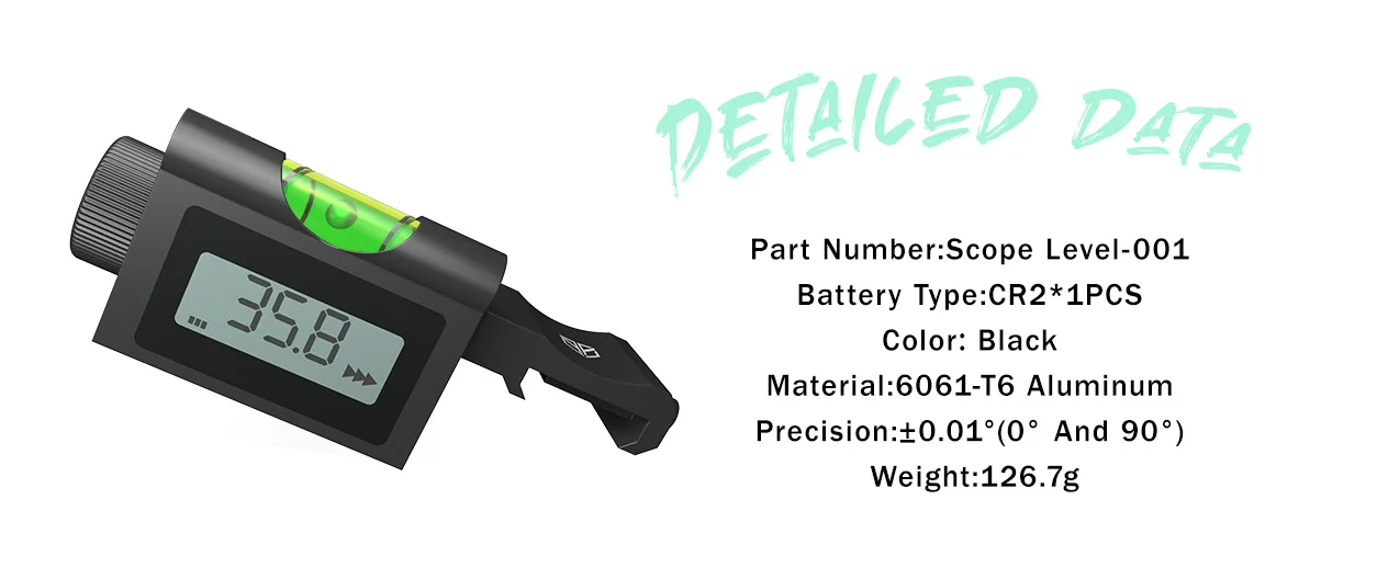 TYPHON Tactical Tools Precision Digital Scope Level, Inclinometer ...