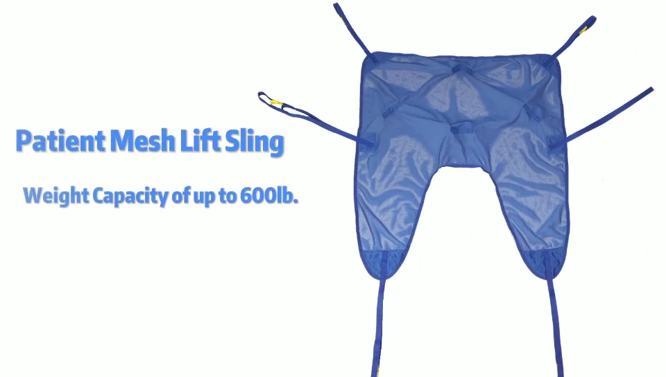 Blue Hospital Patient Aid Mesh Shower Hoist Patient Lift Sling To Lift ...