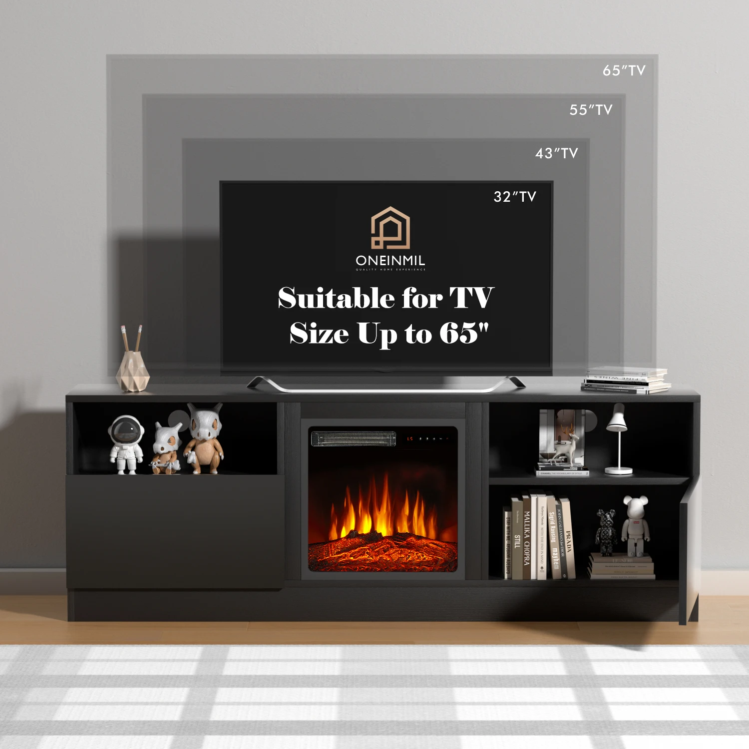 Modern Tv Media Cabinet Tv Unit Storage Organizer Display Stand Living ...
