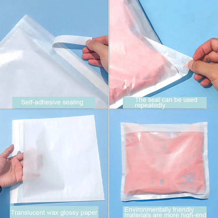 Wholesale Spot Goods Glassine Paper Bag Self Seal Transparent 100% ...