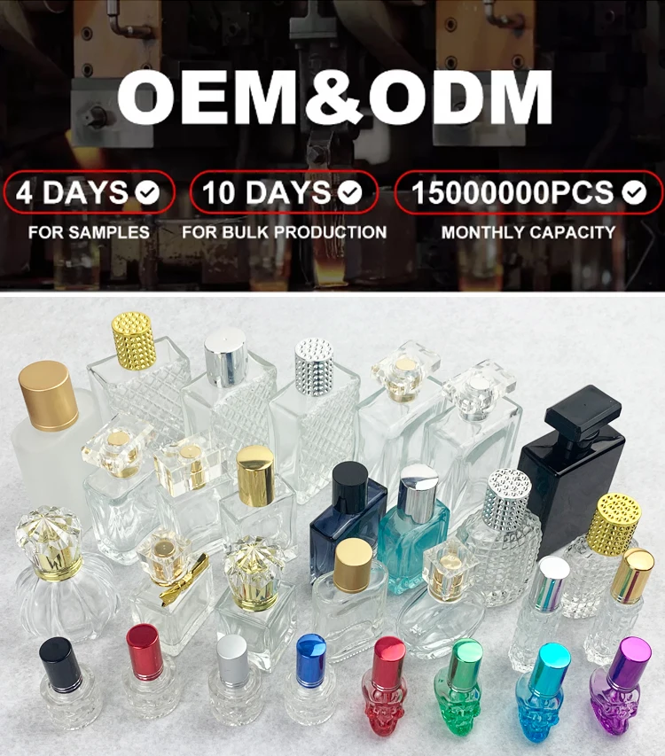 30ml 50ML 100ml Flat Rectangular Fragrance Glass Empty Bottle High ...