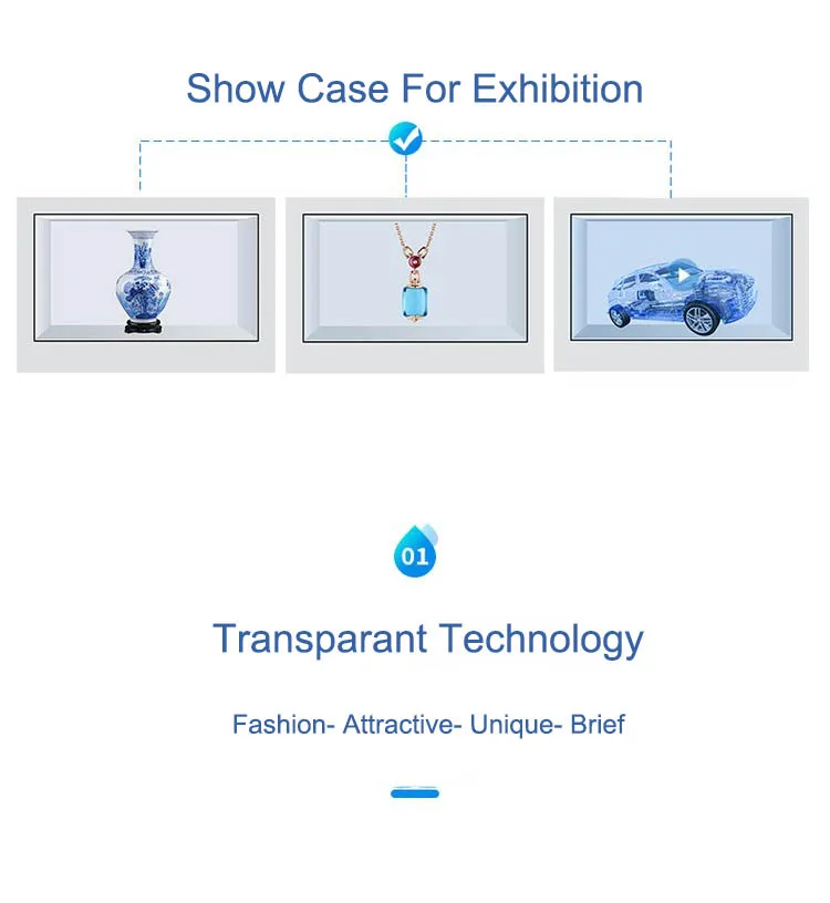 86-inch AI Digital Human Transparent LCD Screen Cabinet