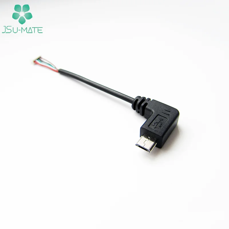 Custom Right/left Angle Micro USB 5 Pin Power Cable Assembly