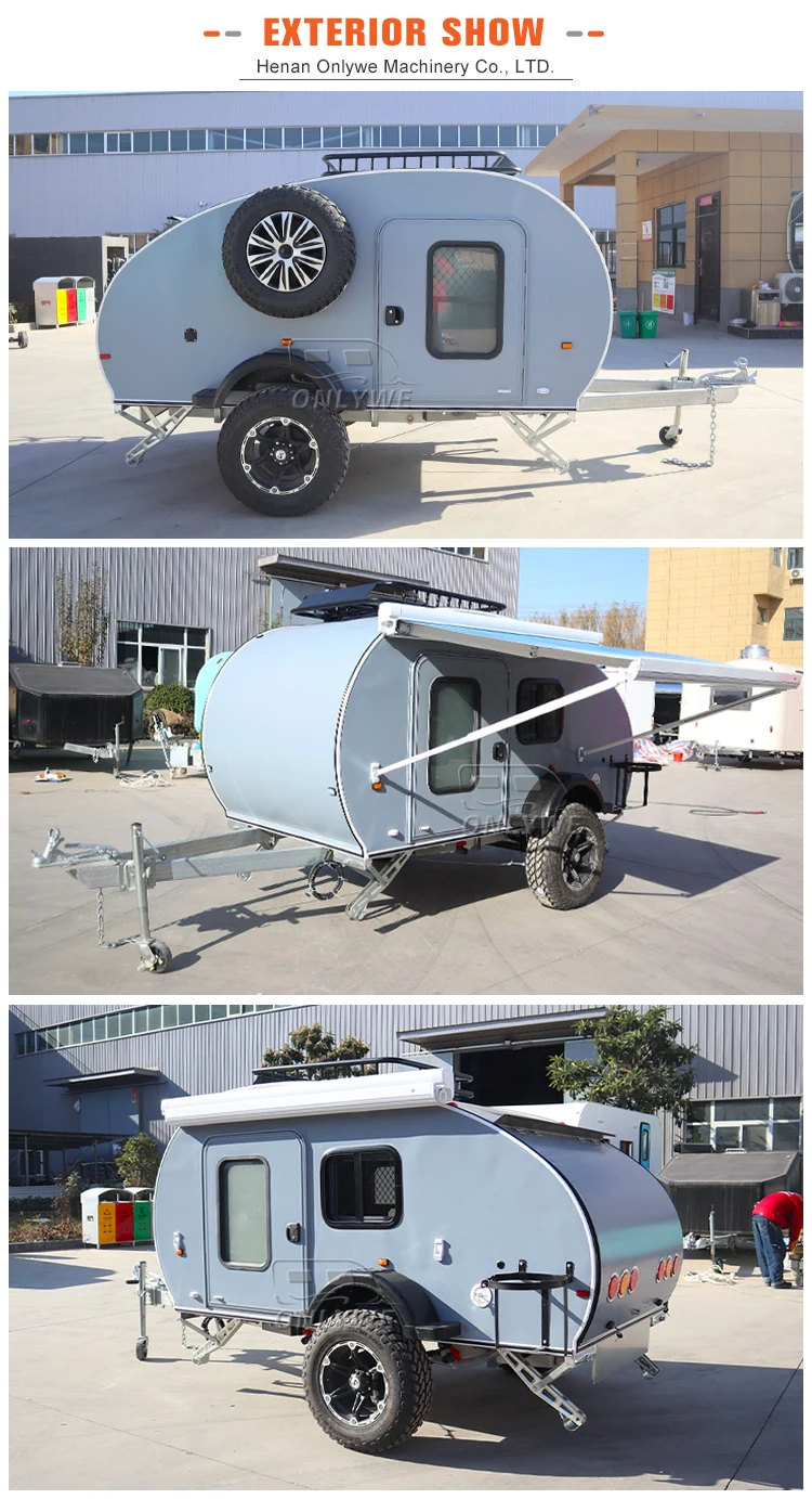 Onlywe Teardrop Trailer Camper Mini Caravan Motor Home Rv Travel ...