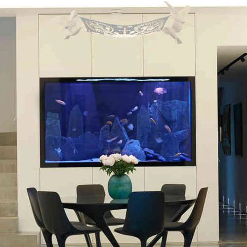 Wholesale Wall Mounted Custom Rimless Large Fish Tank Aquarium For Home ...
