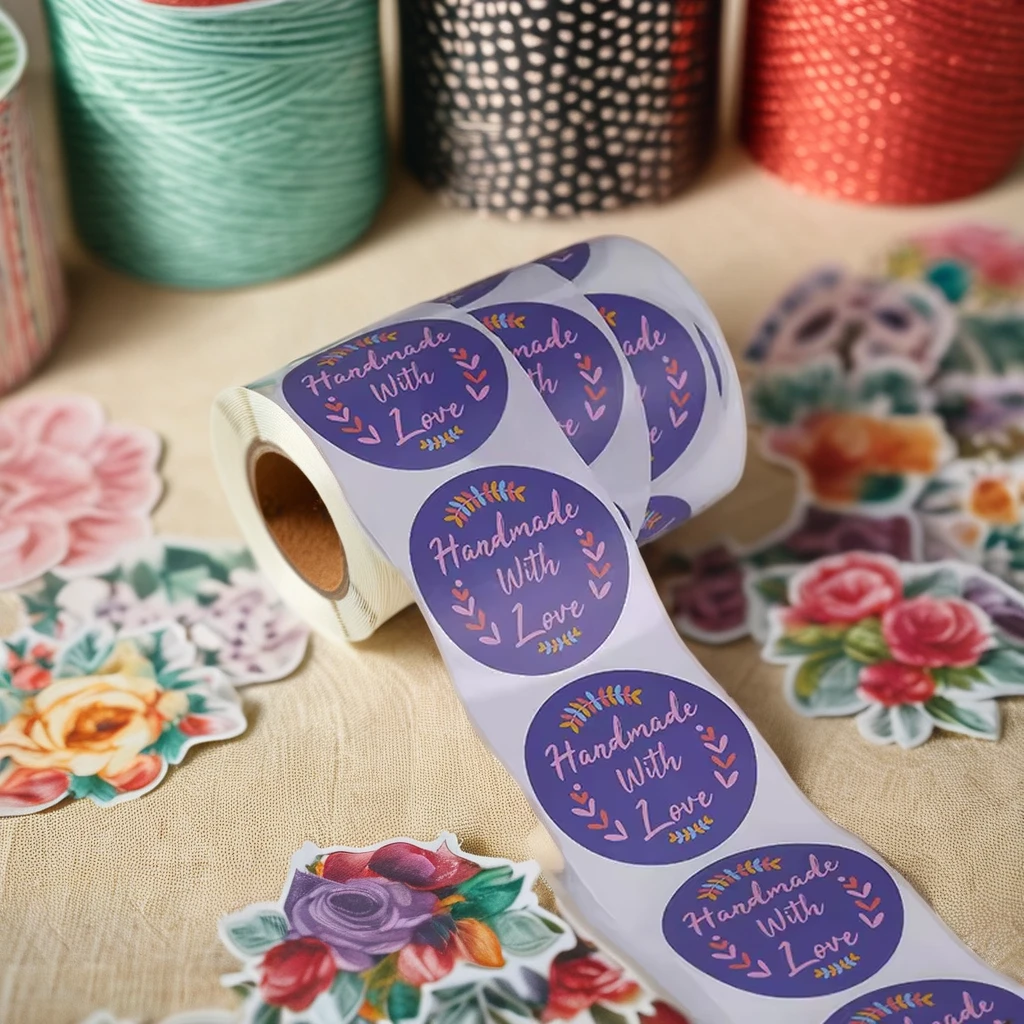 Custom Printed Adhesive Packaging Label Sticker Waterproof Vinyl 'Thank ...