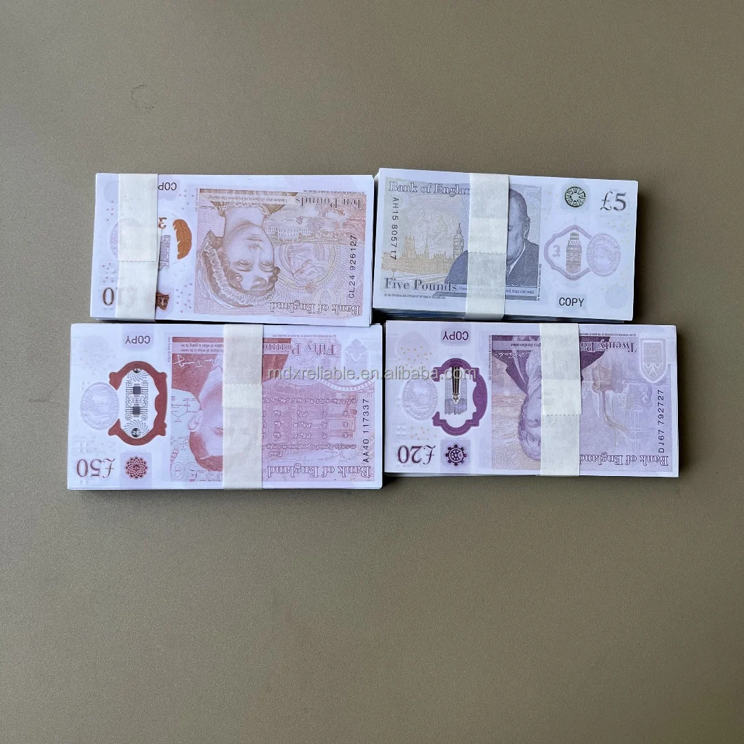 Movie Prop Money UK 5 10 20 50 British Pound GBP Notes Realistic Prop ...